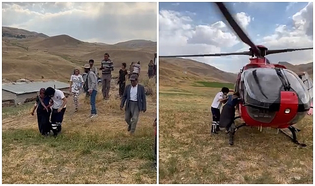 Ambulans Helikopter Arı Sokan Kadın Için Havalandı Genel Erzurum Pusula Gazetesi Son