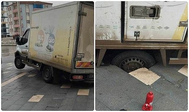 Kaldırım çöktü, kamyonet içine girdi - GENEL - Erzurum Pusula Gazetesi ... Kaldırım çöktü, kamyonet içine girdi - GENEL - Erzurum Pusula Gazetesi ...